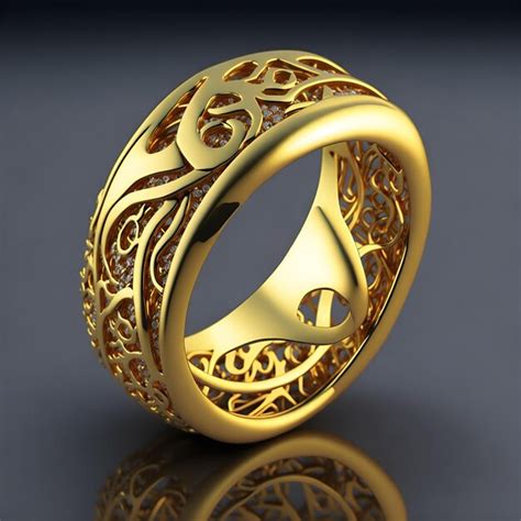 Gold Ring With Detailed Cutouts Images Free Download On Freepik