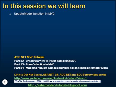 Sql Server Net And C Video Tutorial Part 15 Update Model Function