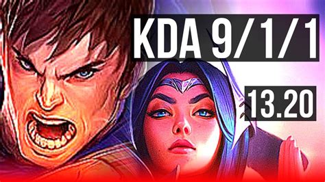 GAREN Vs IRELIA TOP 7 Solo Kills 9 1 1 1 2M Mastery Dominating