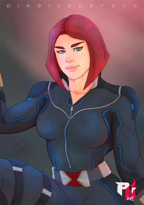 Black Widow Pinup By V4voltage On Deviantart