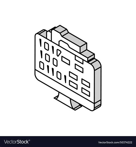 System Software Isometric Icon Royalty Free Vector Image