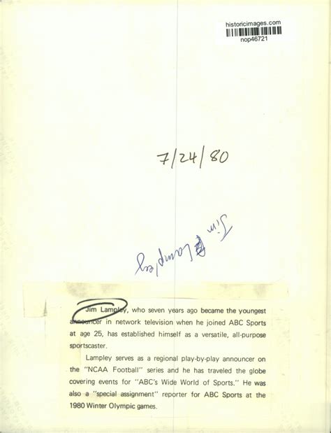 1980 Press Photo Jim Lampley Play By Play Announcer On Ncaa Football Historic Images