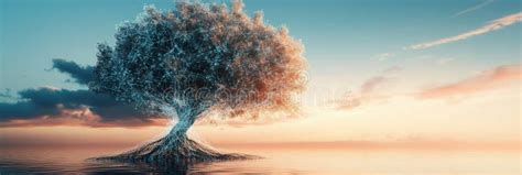 Conceptual Tree With Roots Resembling A Neural Network Showcasing The
