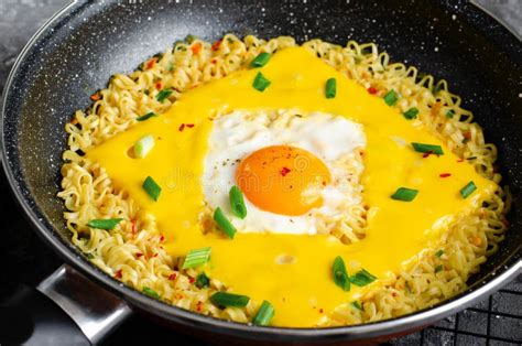 Kujirai Ramen Shin Ramyeon Or Ramyun With Egg Melted Cheese And