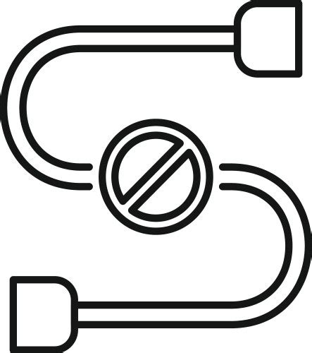 Network Error Icon Showing Two Computers Vector Image