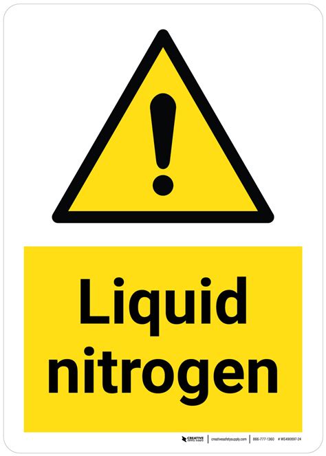 Liquid Nitrogen Portrait Wall Sign
