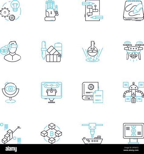 Self Driving Cars Linear Icons Set Automation Autonomy Driverless Efficiency Navigation