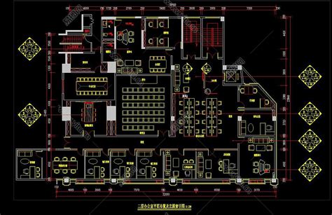 办公室cad施工图，cad建筑图纸免费下载 素材下载易图网cad设计图纸库