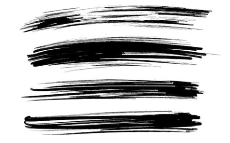 자세한 브러시 스트로크 컬렉션 무료 벡터