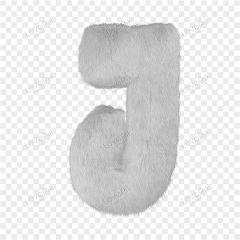 백색 모피 문자 J로 만든 3d 기호 Png 일러스트 무료 다운로드 Lovepik