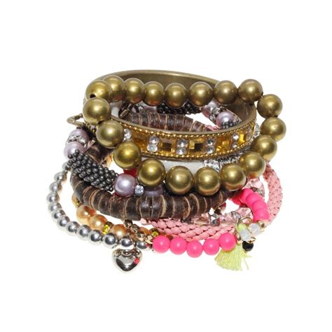 Bracelets Assorted Fun Pack Beaded And Other Bracelets Various Styles And Colours X 10