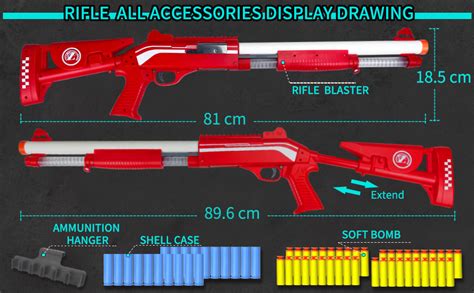 AGM MASTECH Shell Ejection Toy Rifle Lever Action Shotgun Toy Soft Bullet Foam Dart Blaster 20