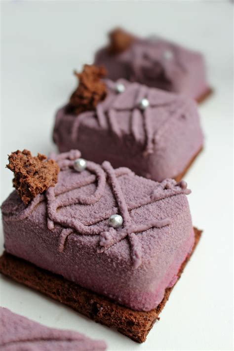 Olive Oil Chocolate Sponge Black Currant Mousse Milk Chocolate