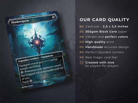 Shadowspear Premium Proxy Mtg Cards Full Art Commander Card Etsy