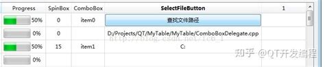 在QTableView中使用各种自定义委托 知乎