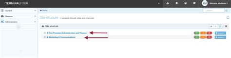 Site Structure Terminalfour T4 User Guide Memorial University Of