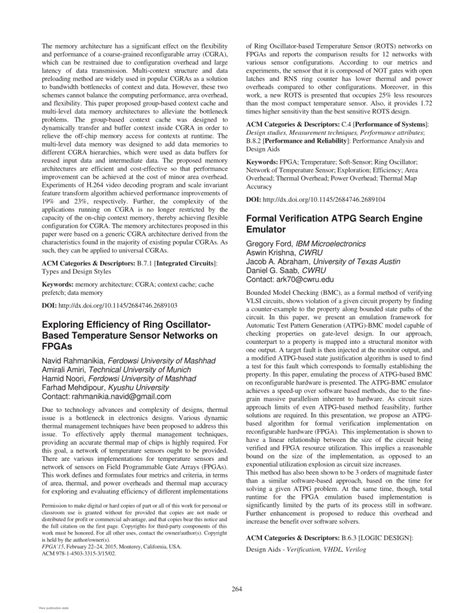 Pdf Exploring Efficiency Of Ring Oscillator Based Temperature Sensor Networks On Fpgas