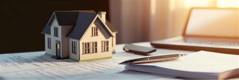 Premium Ai Image Real Estate Model On Table Next To Paperwork