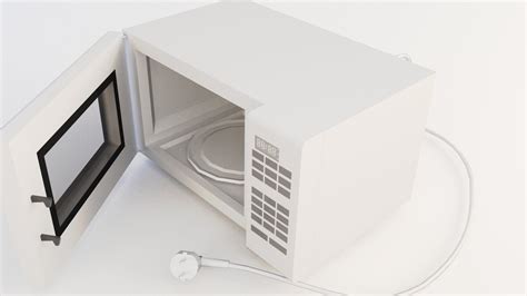 Lowpoly Microwave 1 3d Model 19 3ds Obj Fbx Free3d