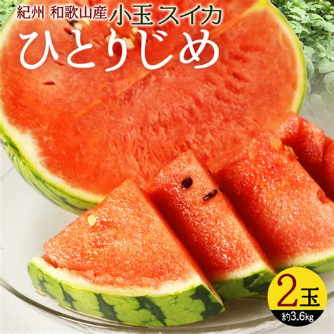 紀州和歌山産小玉スイカ「ひとりじめ」2玉 【全国送料無料】※2025年6月上旬以降順次発送予定 魚鶴商店