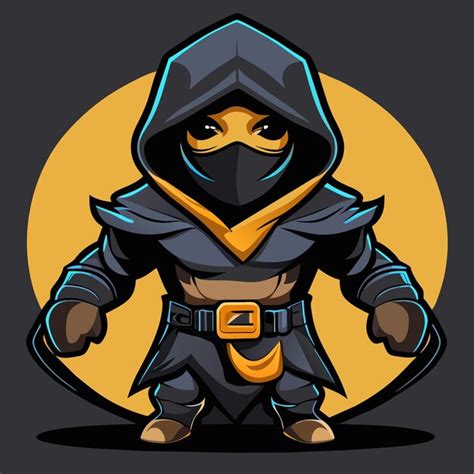 El Ladrón Aislado Vista Frontal Vector Premium