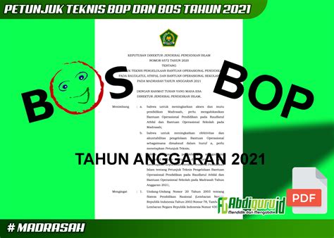 Juknis Bop Ra Dan Bos Madrasah Tahun Abdi Guru