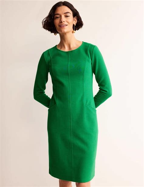 Ellen Ottoman Dress Green Tambourine Boden Us