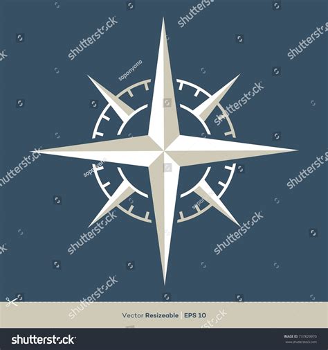 Compass Rose Logo Template Illustration Design Stock Vector Royalty