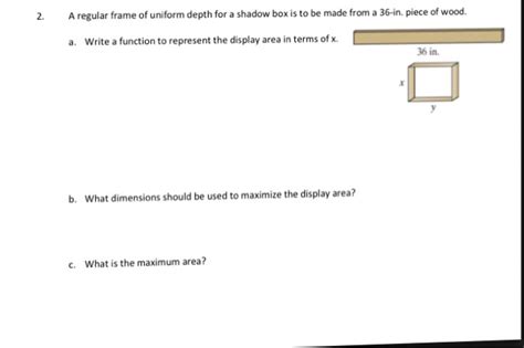 solved a regular frame of uniform depth for a shadow box