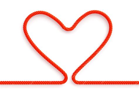 Premium Photo Red Silk Rope In Heart Shape Love Frame Of Satin Cord