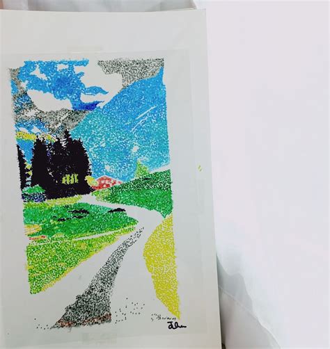 초등학교 4학년 주연이의 점묘화 쇠라의 점묘화와 바리에미술학원 주니어반 입시반 비수험생반