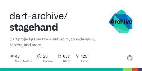 github dart archive stagehand dart project generator web apps