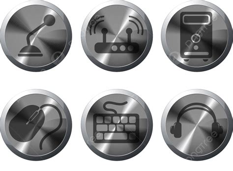 Computer Equipment Simple Vector Icons Router Computer Using Voice