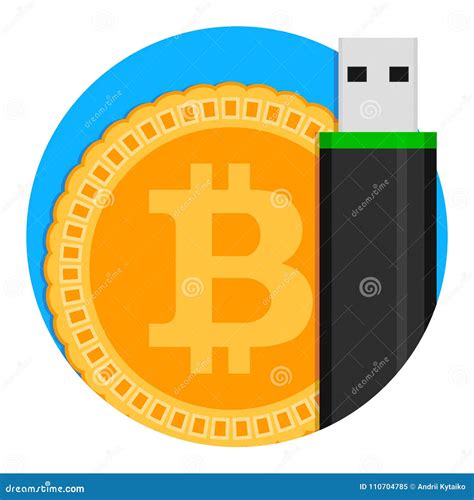 Bitcoin Storage Icon Stock Vector Illustration Of Golden 110704785