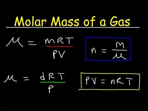 Calculating The Molar Mass Of A Gas Overview Examples Expii