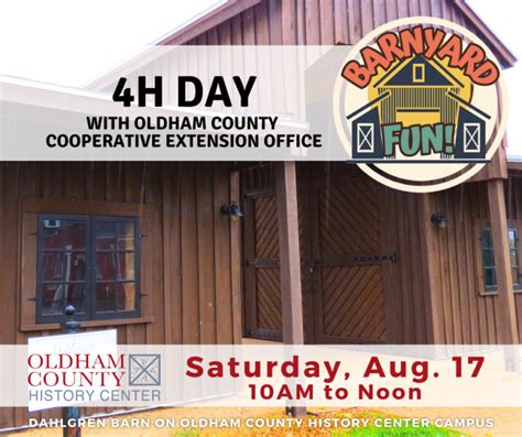Barnyard Fun 4h Day Oldham County History Center