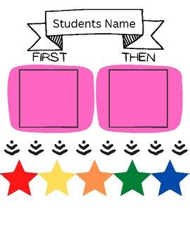 First Then Chart By Samantha Cohen TPT