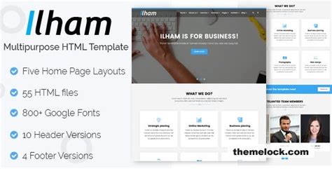Ilham Multi Purpose Html Template Themelock Premium Themes
