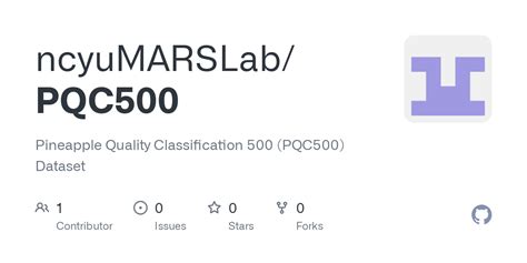 GitHub NcyuMARSLab PQC500 Pineapple Quality Classification 500