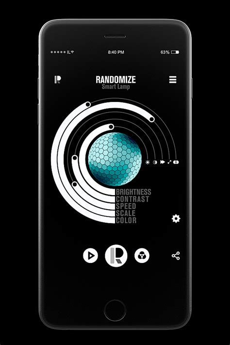 randomize app design on behance