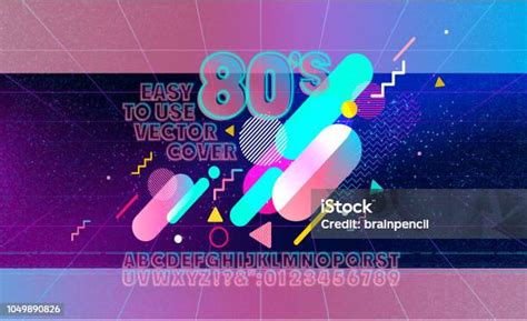 80 년대 복고풍 배너 알파벳 오래 된 스타일 포스터입니다 복고풍 디스코 파티 1980 80 년대 패션 배경 네온 스타일 클럽