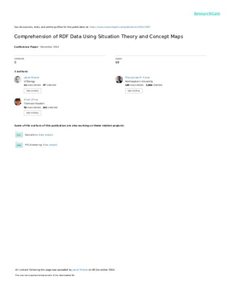 Pdf Comprehension Of Rdf Data Using Situation Theory And Concept Maps