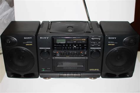Sony Boombox Cfd 510 Cd Cassette Am Fm Radio Mega Bass With Detachable Speakers Ebay