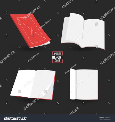 Blanks Magazines Template On Color Background Stock Vector Royalty
