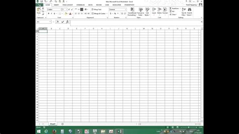 Excel 2013 Tutorial Create New Blank Workbooks Youtube