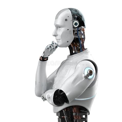 ai robot computing or analyzing stock illustration illustration of