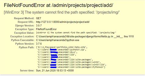 Python 3x The System Cannot Find The Path Specified Error Returned