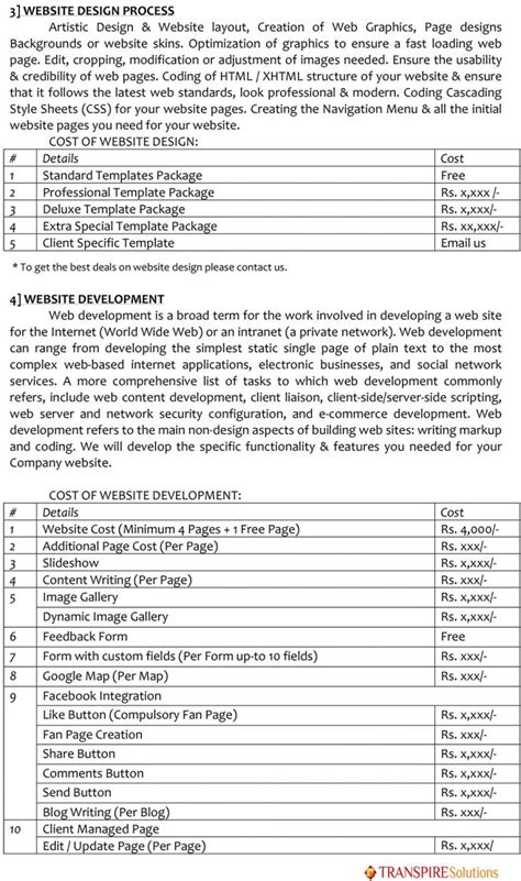 Website Design Quotation Templates And Tips To Set Your Fee