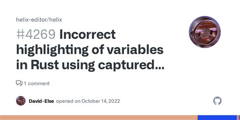 Incorrect Highlighting Of Variables In Rust Using Captured Identifiers