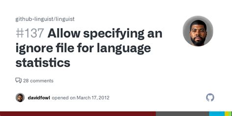 Allow Specifying An Ignore File For Language Statistics · Issue 137